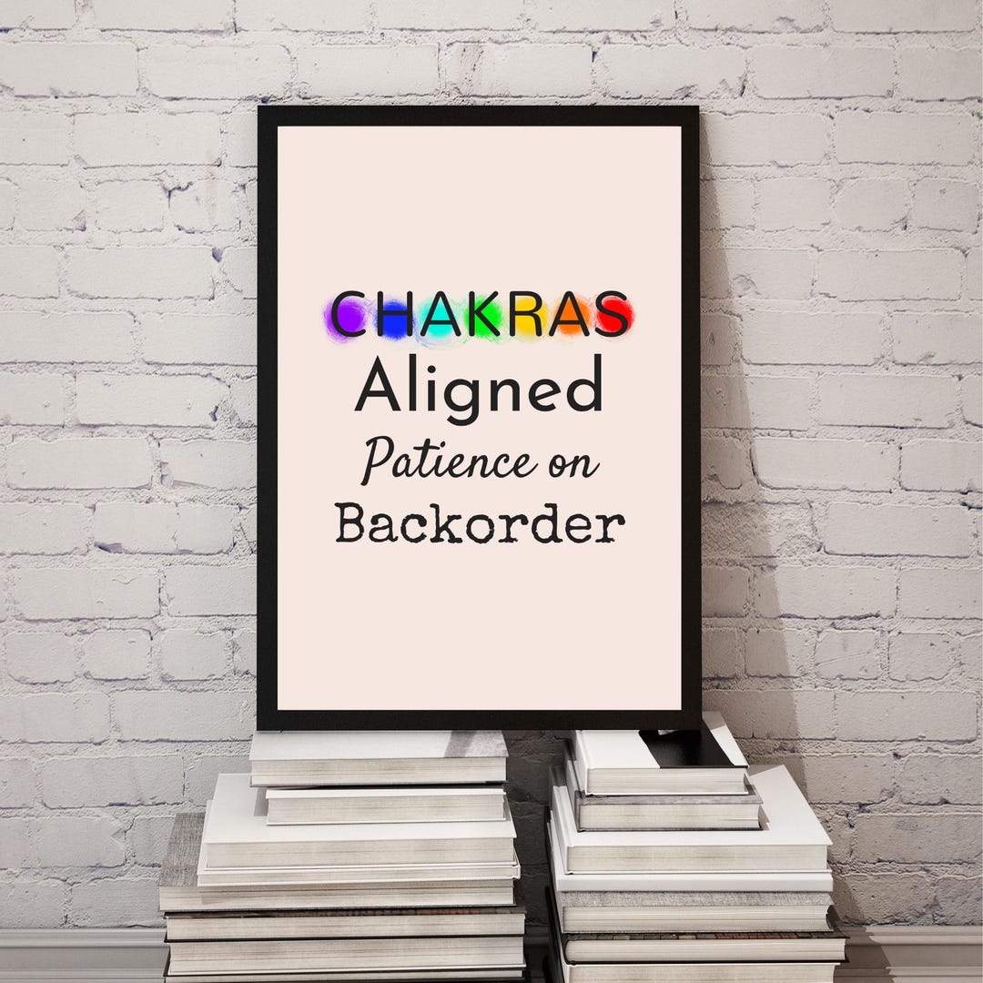 Funny Chakra Wall Art Printable – Yoga Decor, Spiritual Quote ...