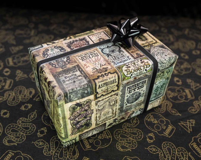 Potion Label Gift Wrap - Etsy