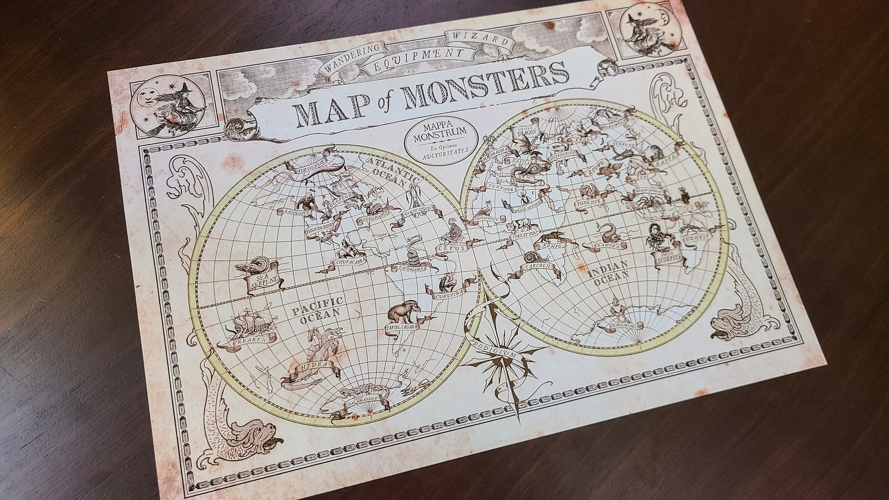 Map of Monsters - Etsy Canada