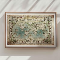 Fantasy Map of Pangaea - Etsy
