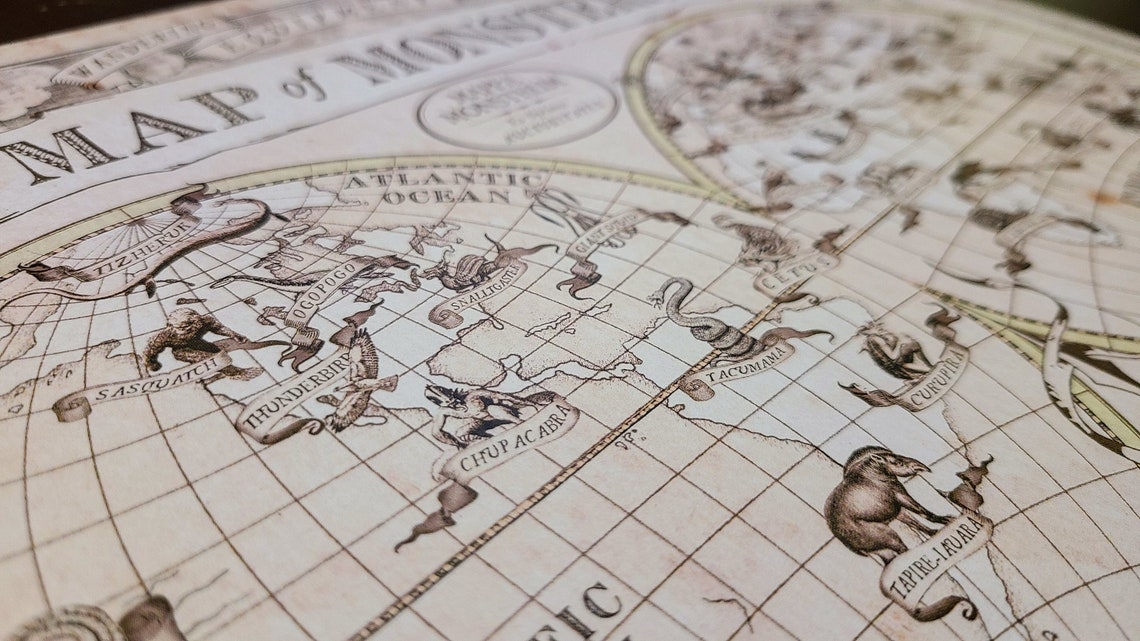 Map of Monsters - Etsy UK