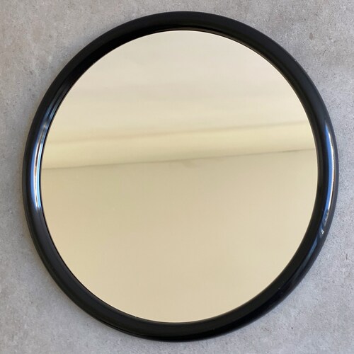 Vintage Plastic Round Mirror/ Retro Brown Mirror/space Age - Etsy