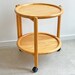 Scandinavian Round Side Table / Tea Table / Serving Trolley With ...