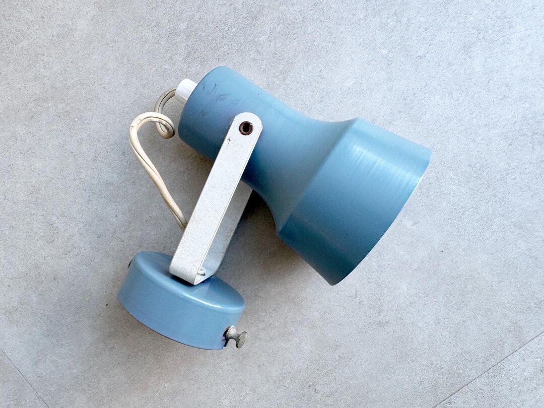 Small Vintage Blue Spot Lamp - Etsy