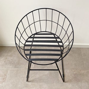 Vintage Wire Metal Stool / Chair - Etsy