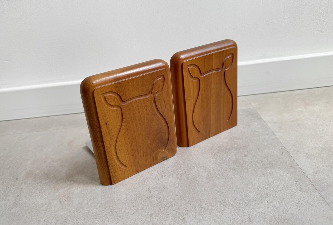 Set of 2 Vintage Wooden Hippo Bookends - Etsy