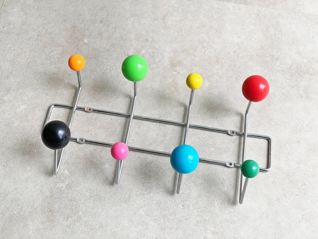 Colourful Vintage Wall Mounted Sputnik Coat Rack, Space Age Atomic ...
