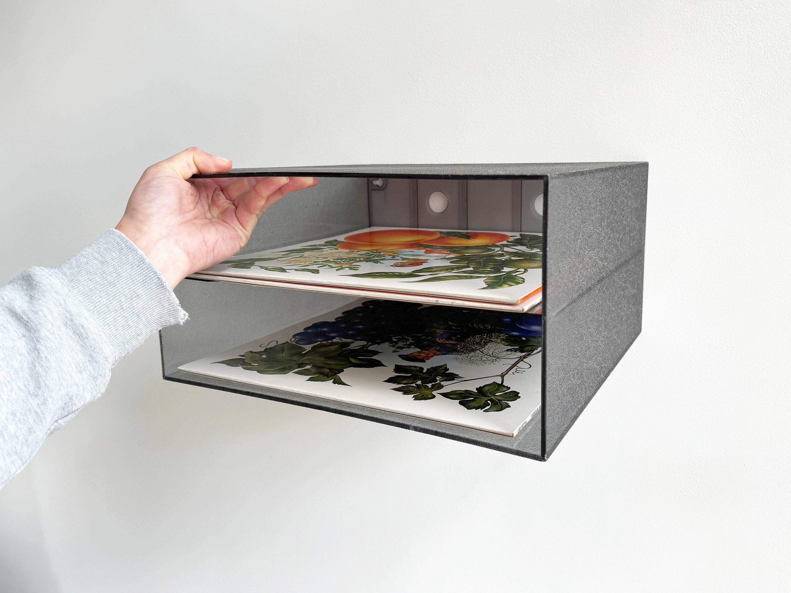 Space Age Vinyl Storage - Stand or Floating Shelf / Cabinet - Etsy