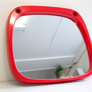 Vintage Red Space Age Mirror Plastic Design Wall Mirror - Etsy