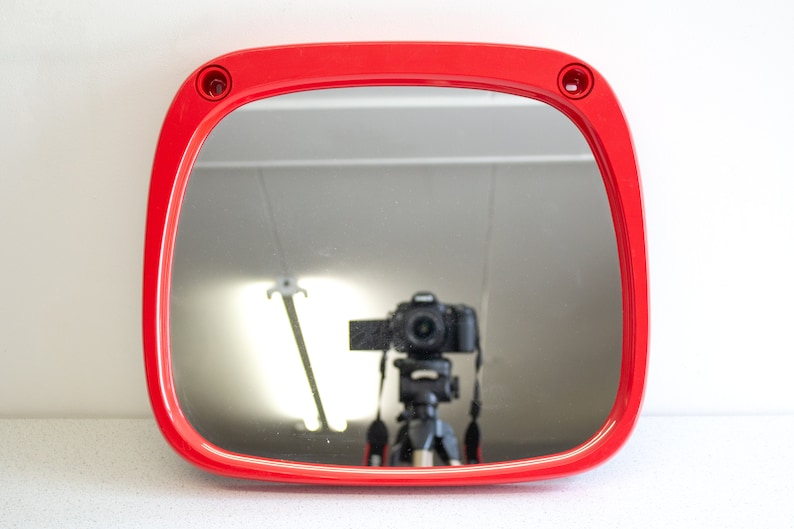 Vintage Red Space Age Mirror Plastic Design Wall Mirror | Etsy