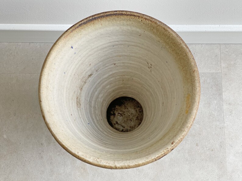 Large Vintage Heavy Ceramic Diabolo Vase - Etsy