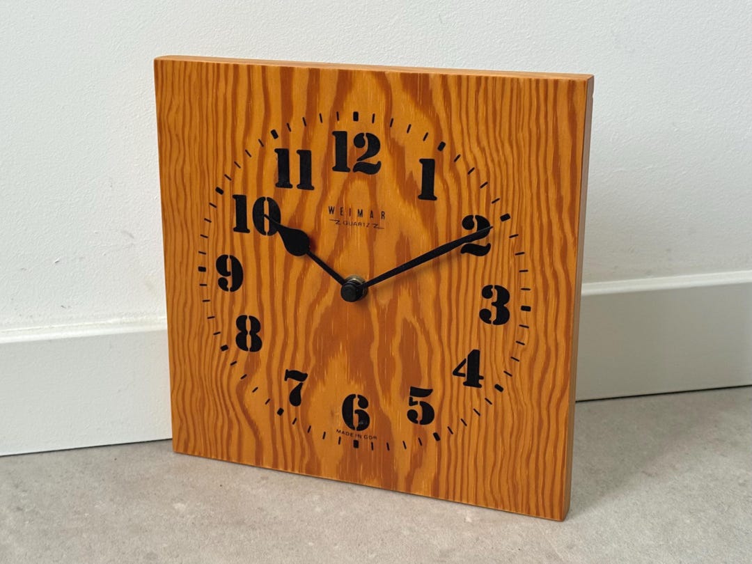 Vintage Pine Wooden Weimar Quartz Clock - Etsy