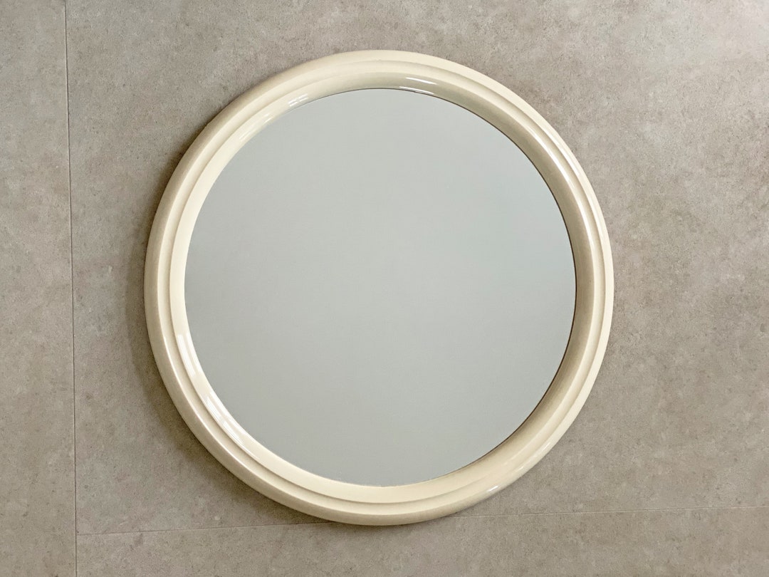 Space Age Round Beige Wall Mirror, Tiger, Holland - Etsy