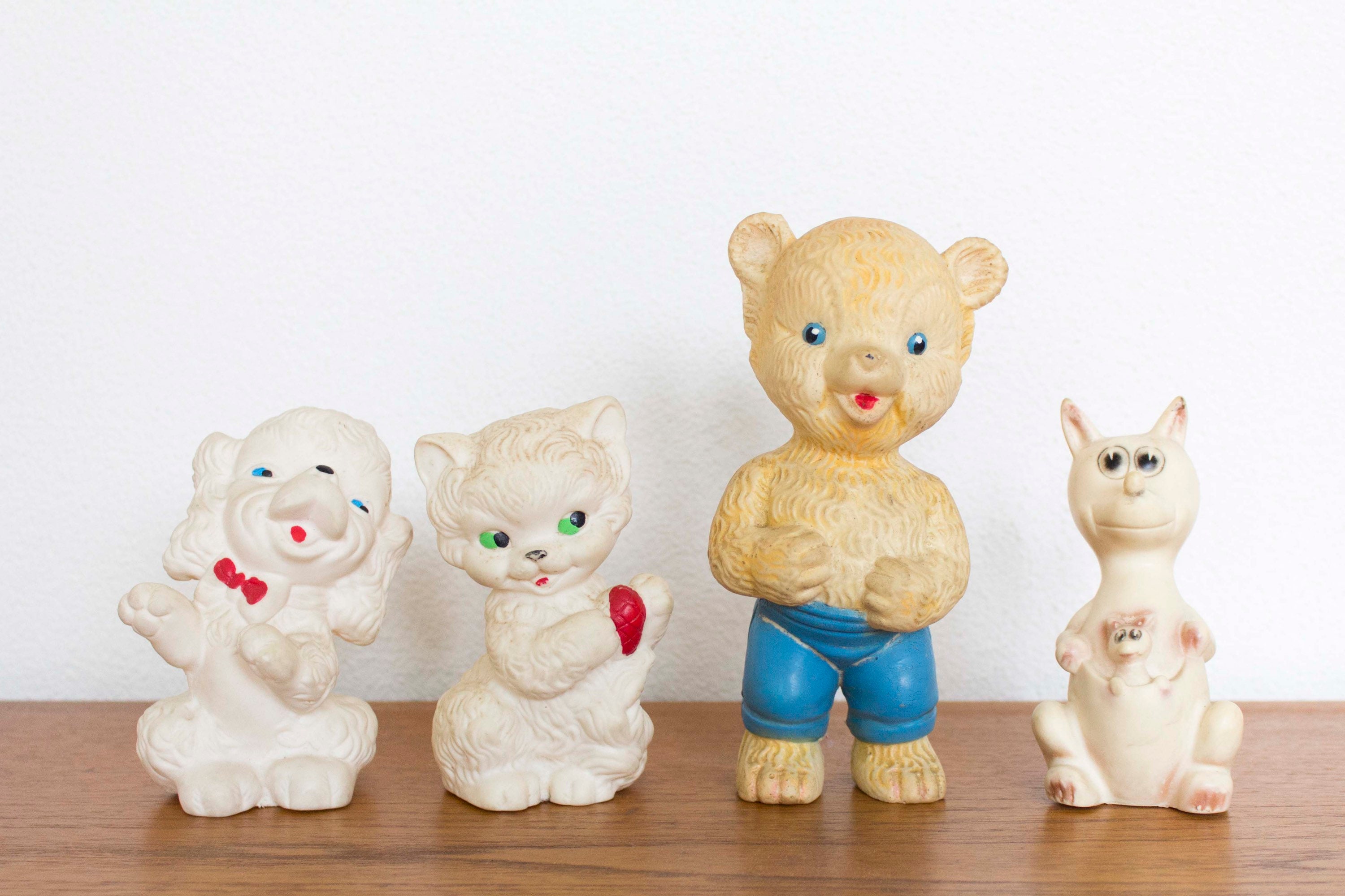 Collection of 4 Vintage Beep Toys Rubbertoys Italy - Etsy