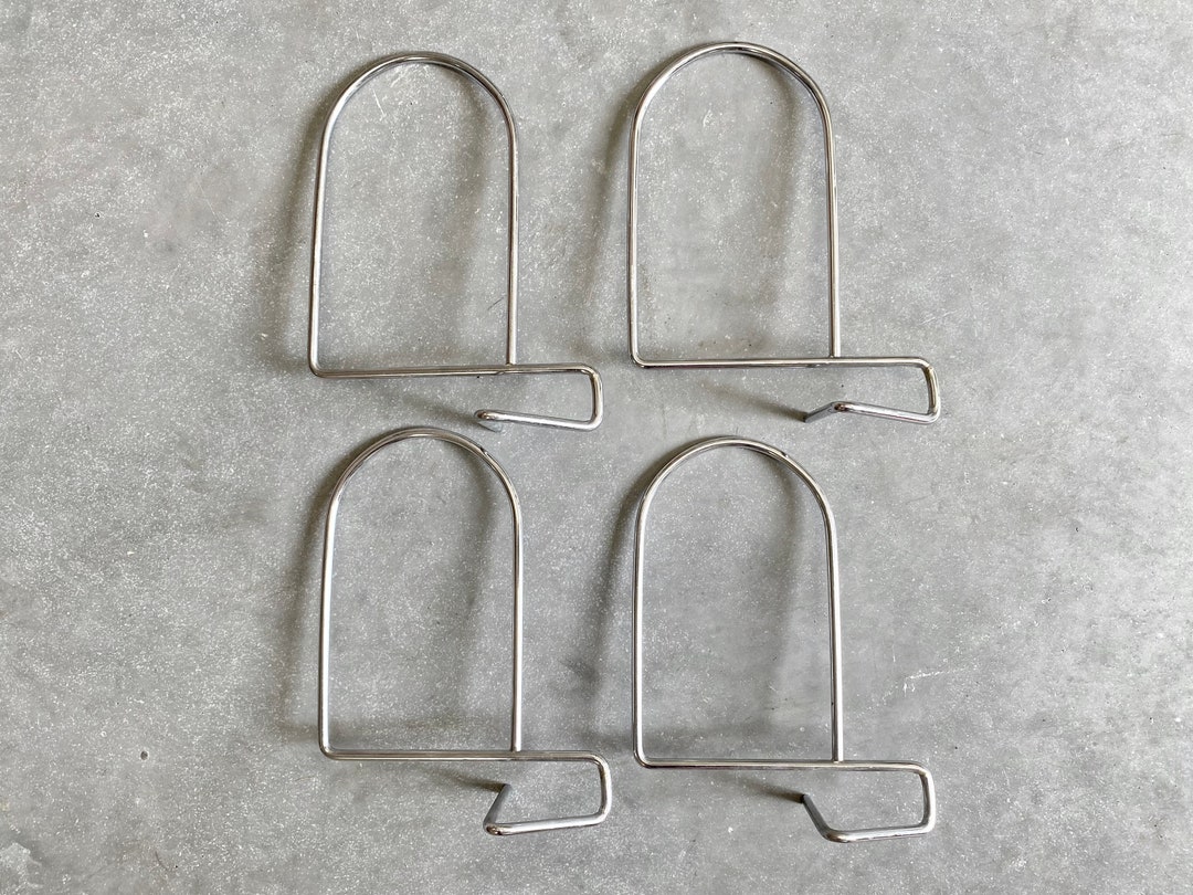 Set of 4 Vintage Chrome Wire Metal Bookends - Etsy