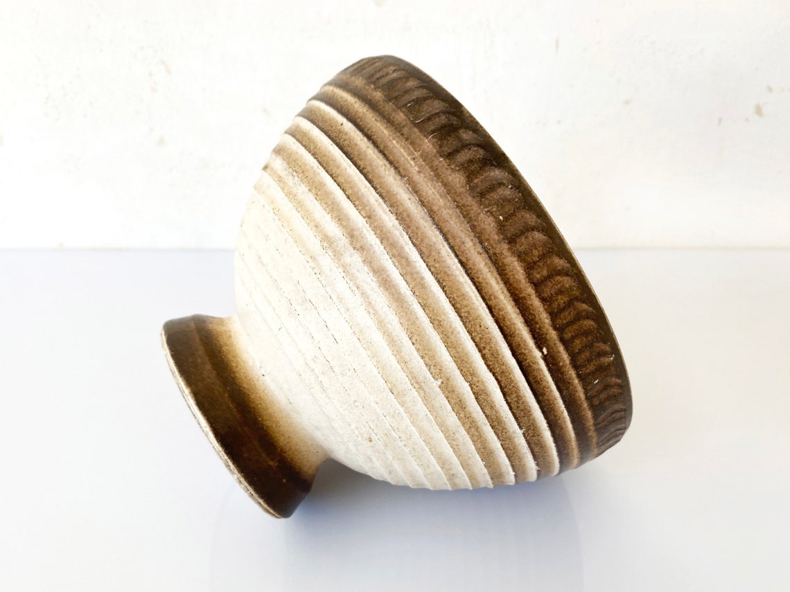 Vintage Ceramic Planter / Flower Pot, Trumpet, Diabolo, Mid Century - Etsy