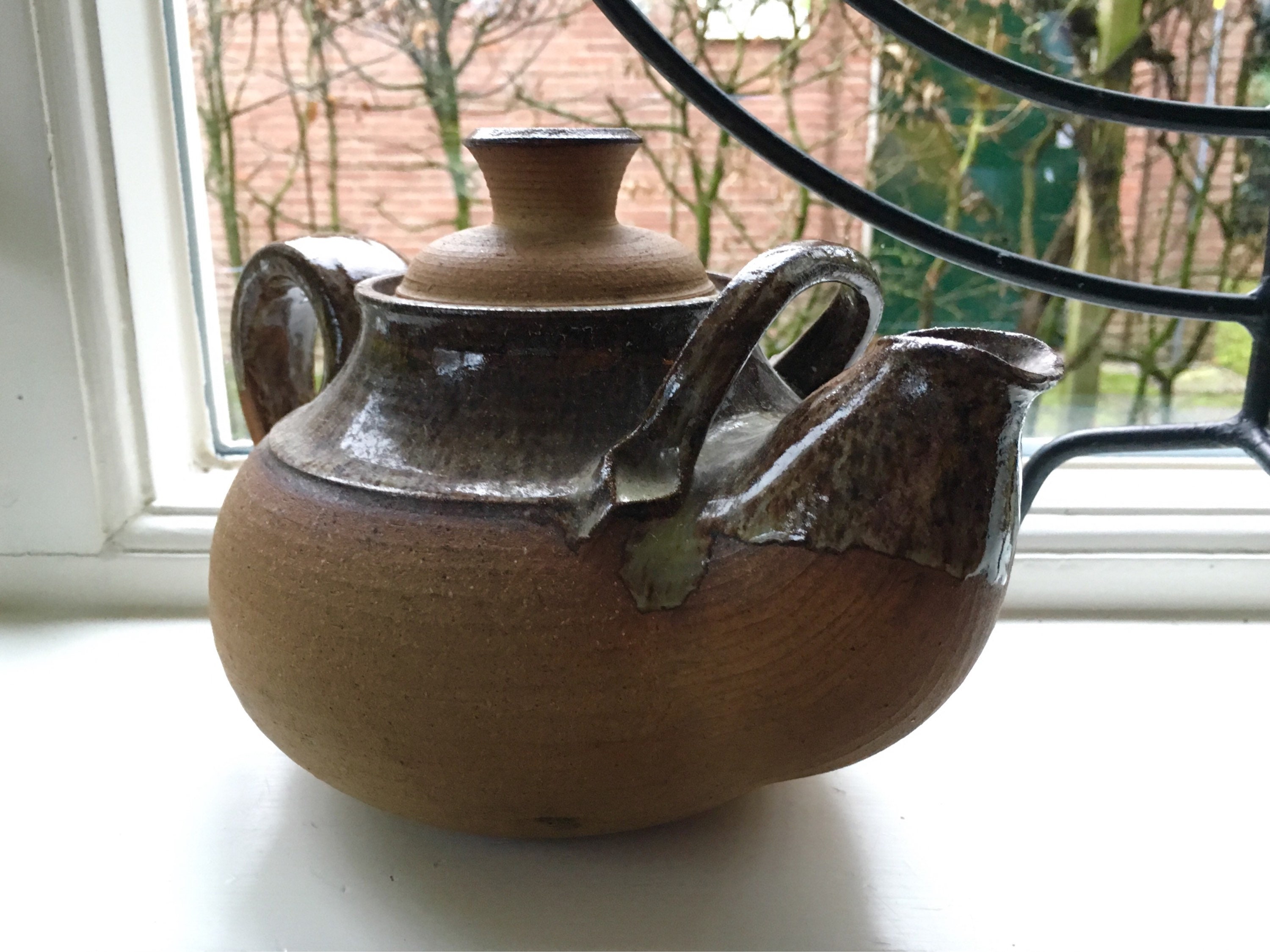 Vintage Glazed Sandstone Teapot Denmark Signed Ceramic Mid | Etsy