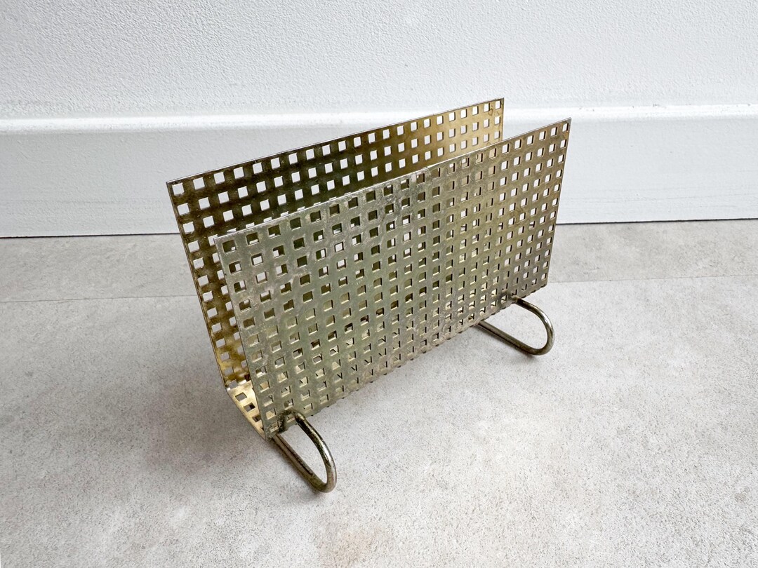 Mid Century Perforated Metal Letter Holder / Desk Organizer - Etsy