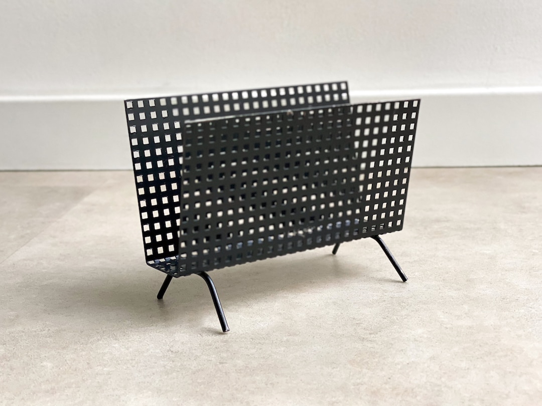 Vintage Perforated Metal Letter Holder / Desk Organizer / Post ...