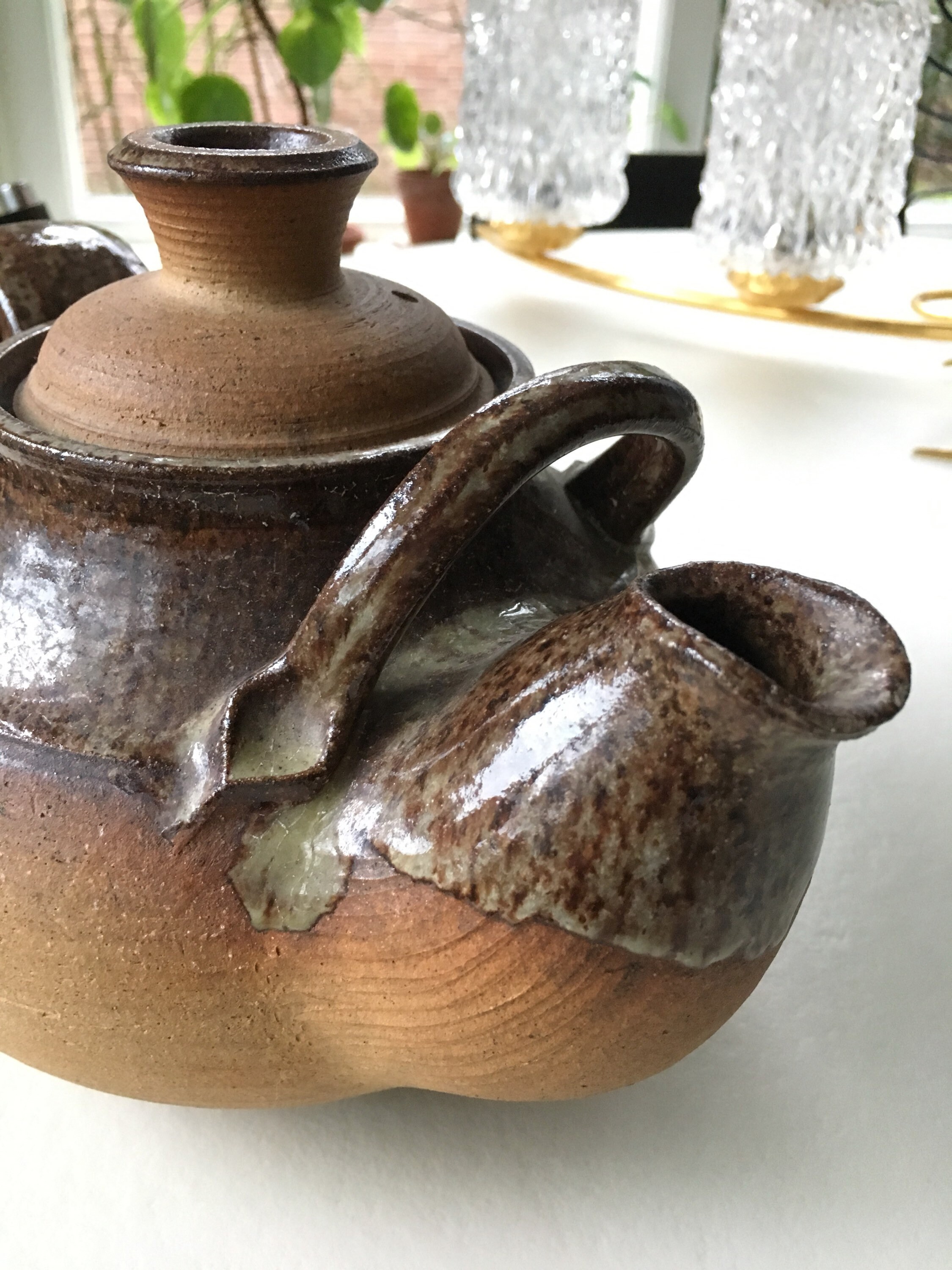 Vintage Glazed Sandstone Teapot Denmark Signed Ceramic Mid | Etsy