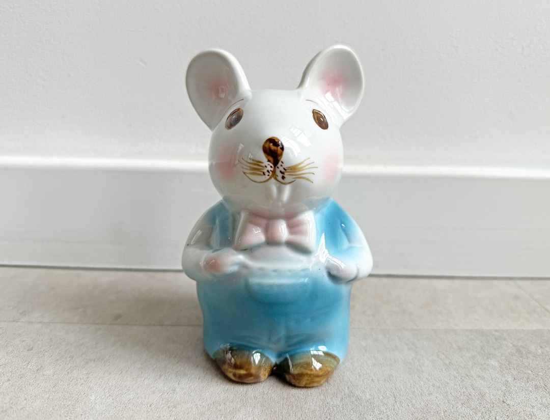 Cute Vintage Ceramic Mouse Money Bank / Cash Bank / Saving Bank - Etsy