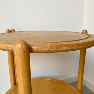 Scandinavian Round Side Table / Tea Table / Serving Trolley With ...