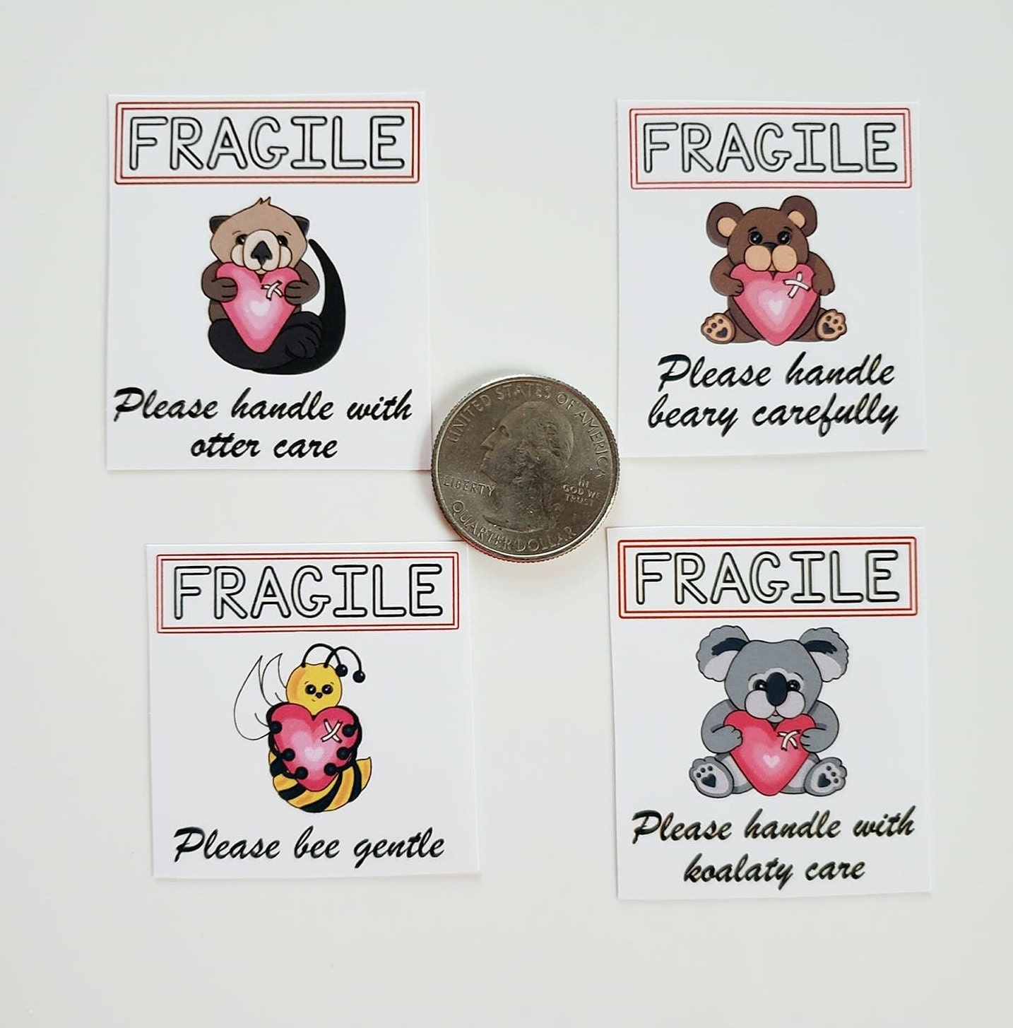 Fragile Stickers Packaging Stickers Punny Stickers Animal - Etsy