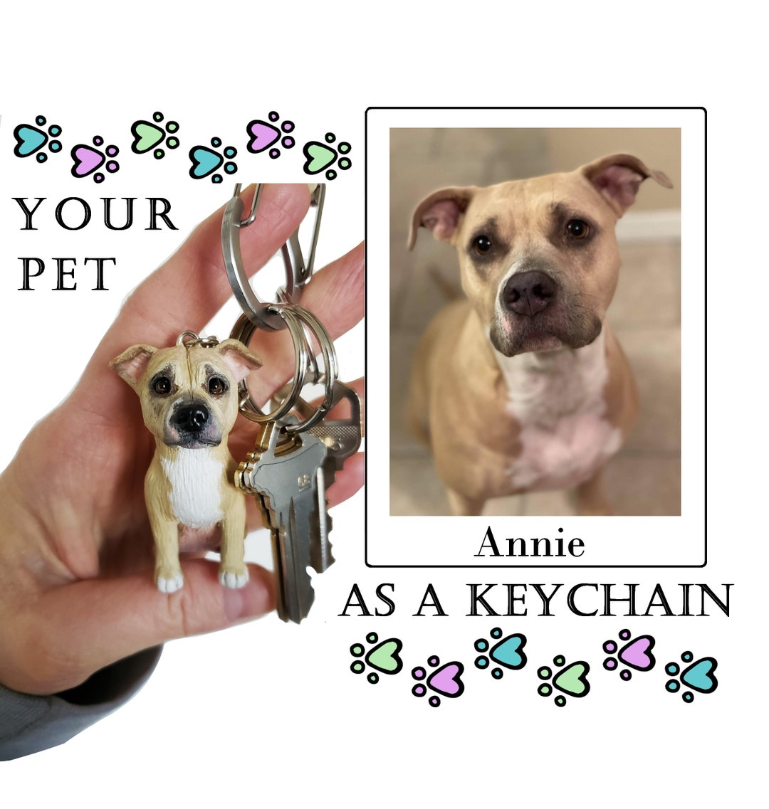 Custom Pet Keychain, Personalized Pets, Pet Portraits, Polymer Clay ...
