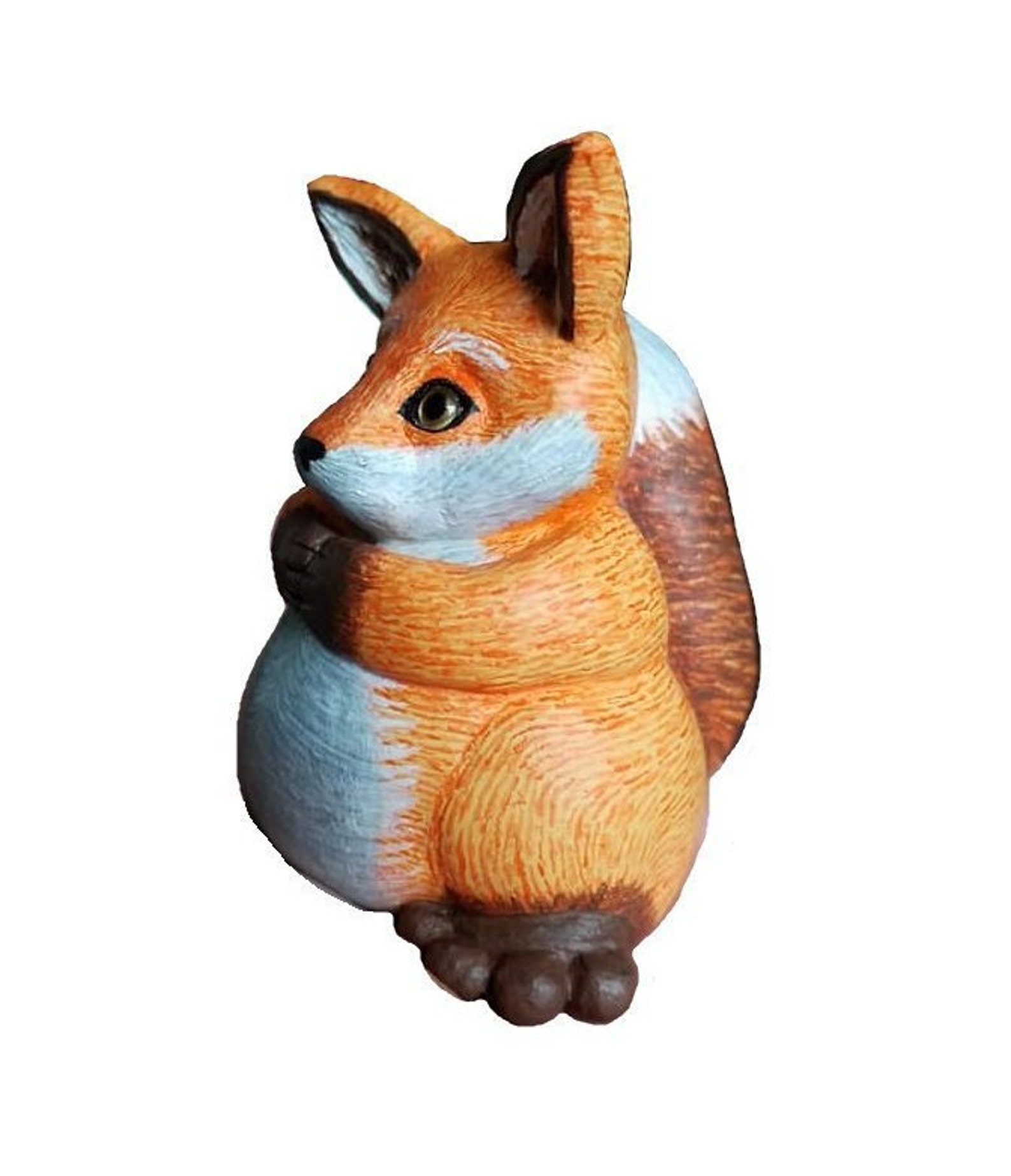 Fox Clay Figurine OOAK Clay Collectible Fox Sculpture Fox - Etsy