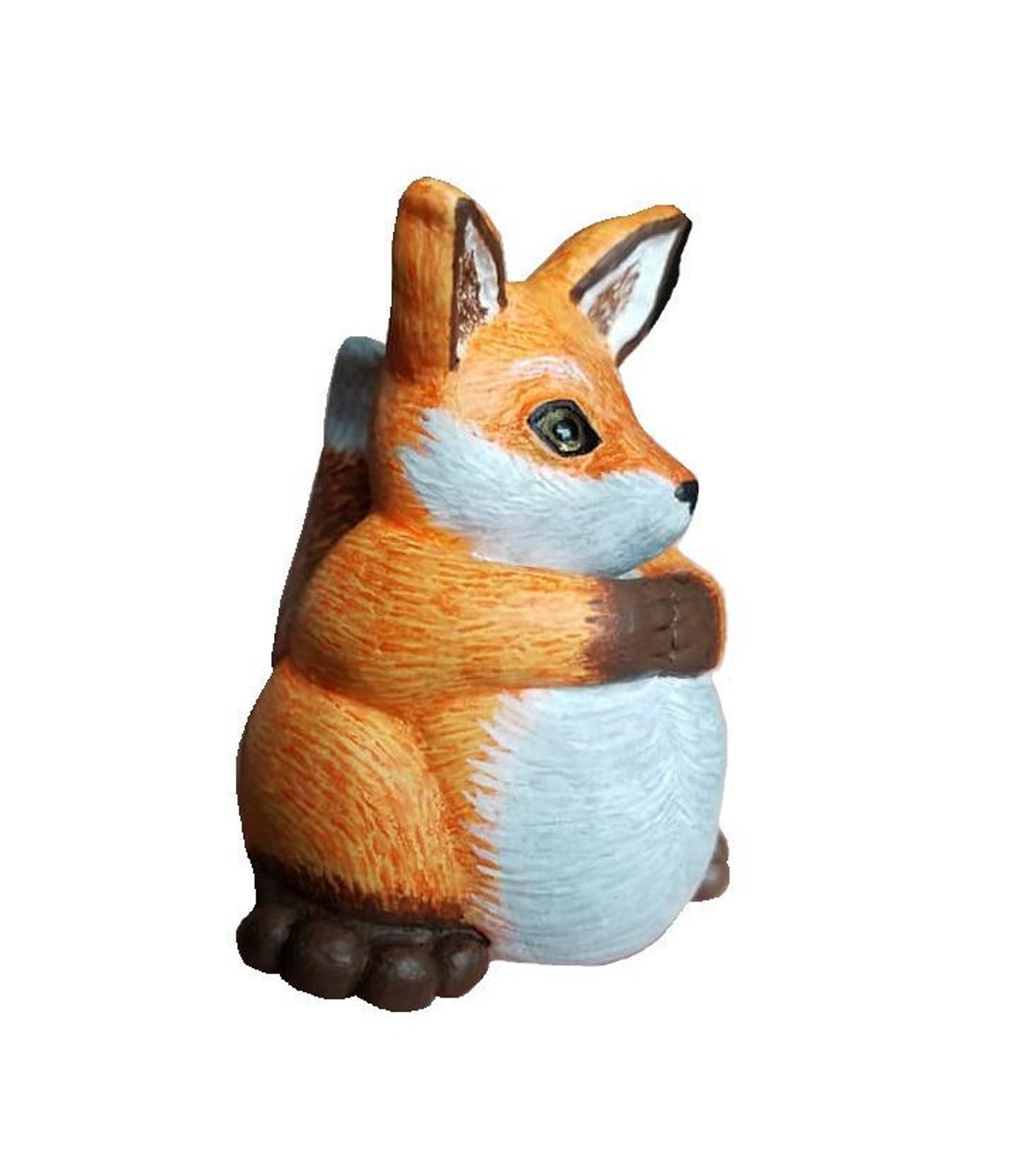 Fox Clay Figurine OOAK Clay Collectible Fox Sculpture Fox - Etsy