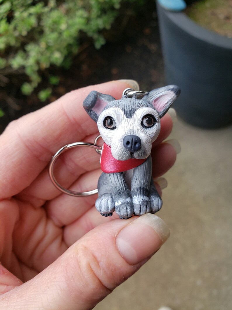 Custom Pet Keychain Personalized Pets Pet Portraits Polymer | Etsy
