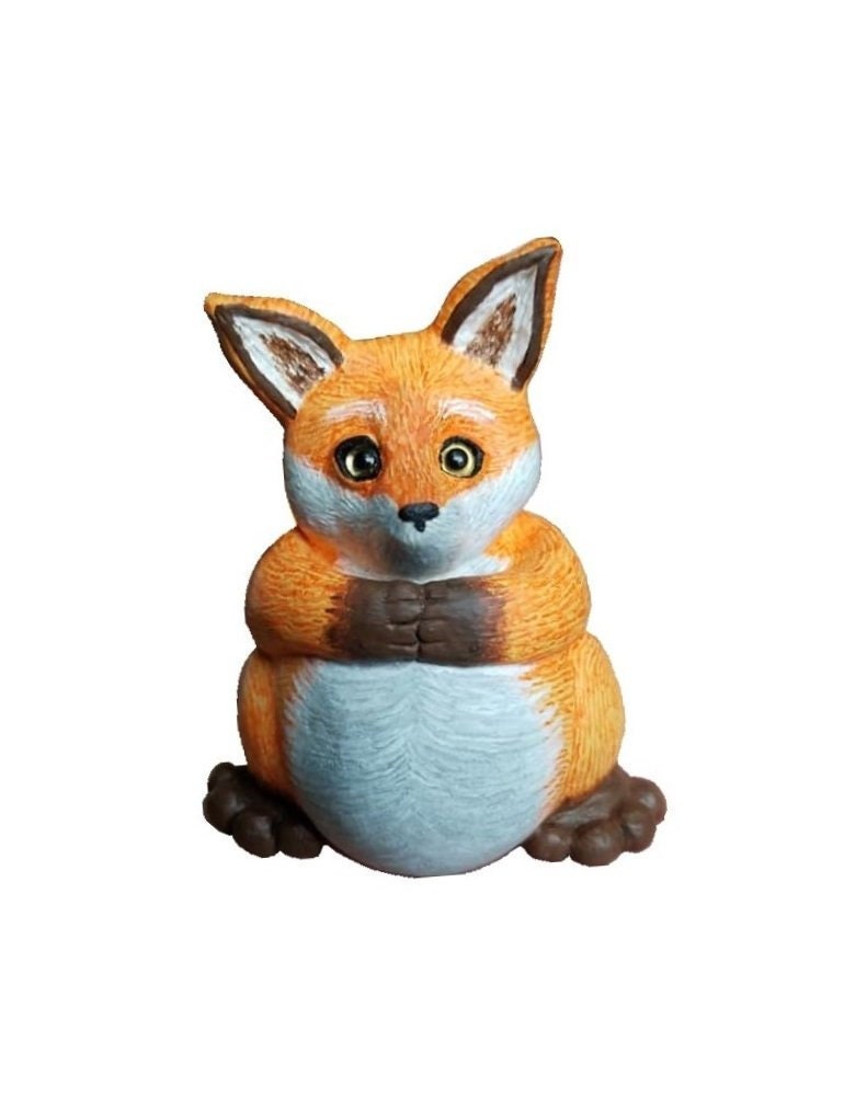 Fox Clay Figurine OOAK Clay Collectible Fox Sculpture Fox - Etsy