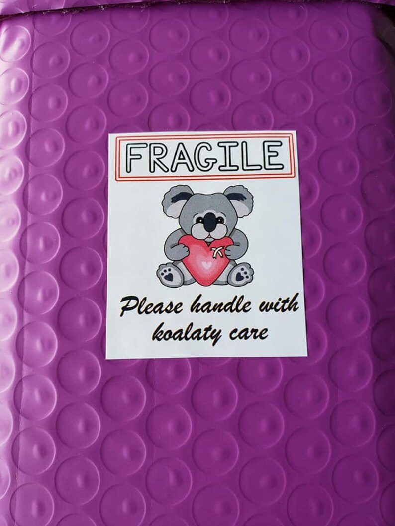 Fragile Stickers Packaging Stickers Punny Stickers Animal - Etsy