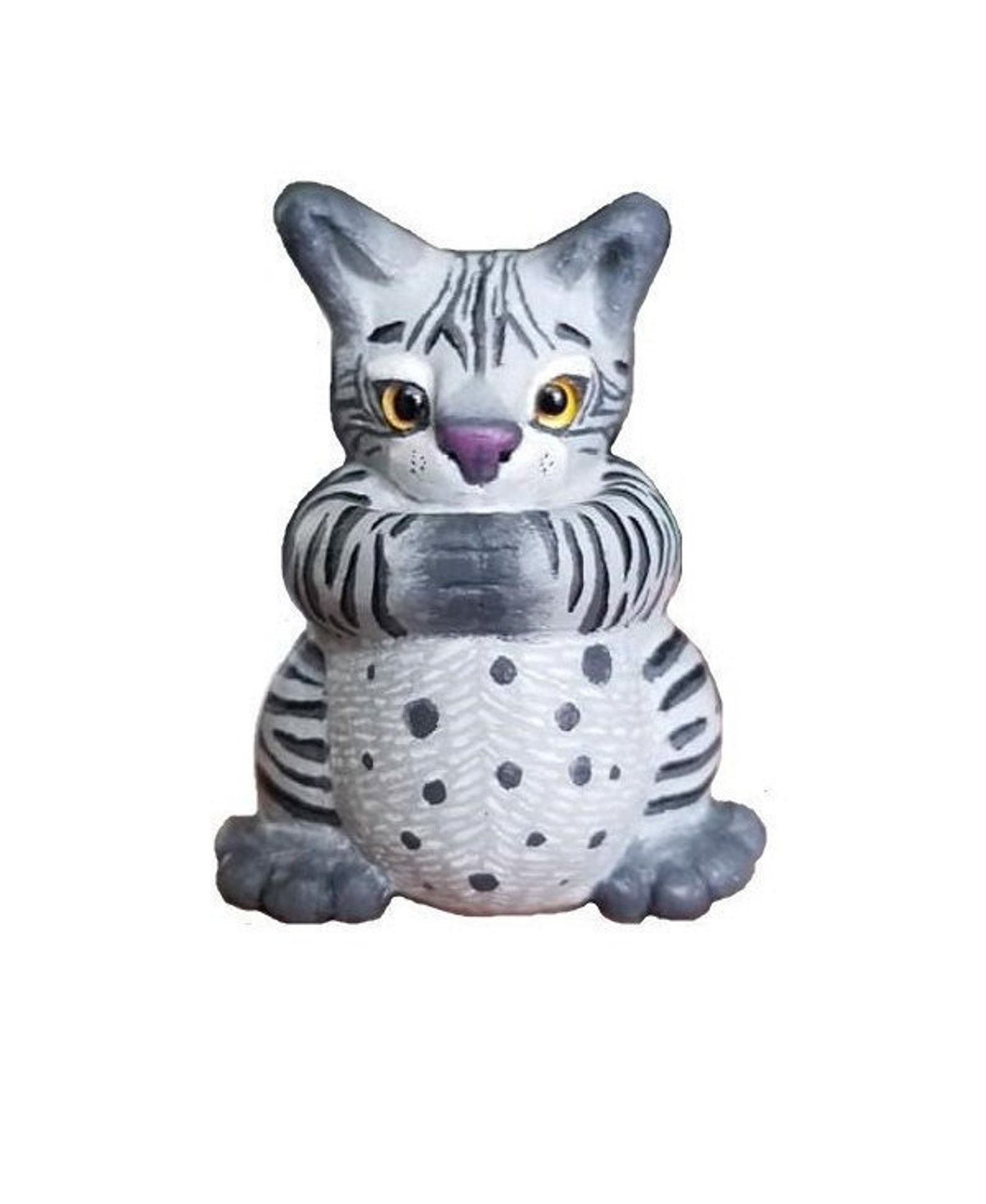 Cat Clay Figurine OOAK Clay Collectible Cat Sculpture Cat | Etsy