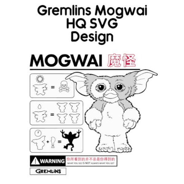 Mogwai Gizmo Rules Svg - Etsy