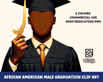 Black Man Graduate 2024 | Cap and Gown | African American Male ...