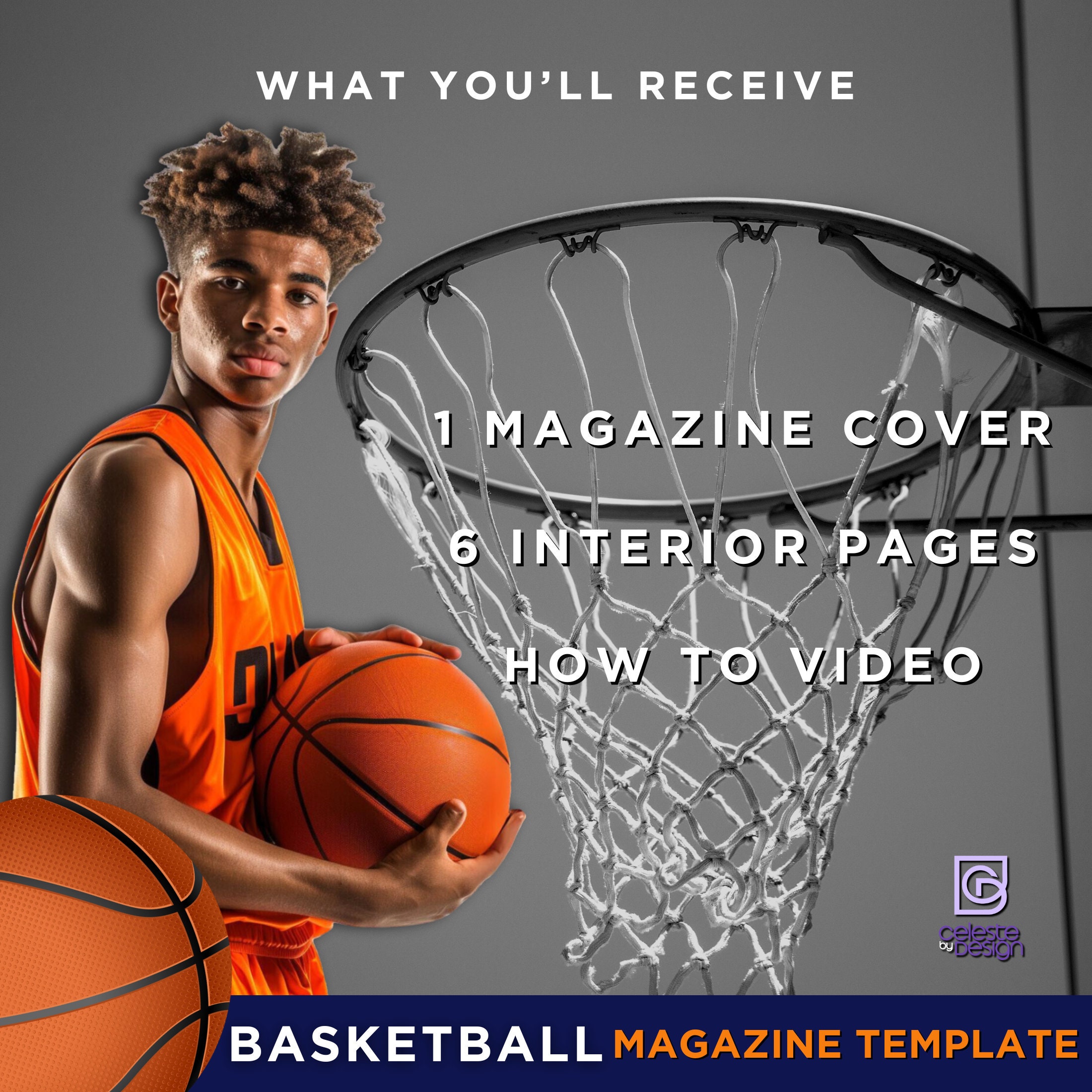 DIY Basketball Magazine Cover Template | Graduating Senior | Celebrate ...
