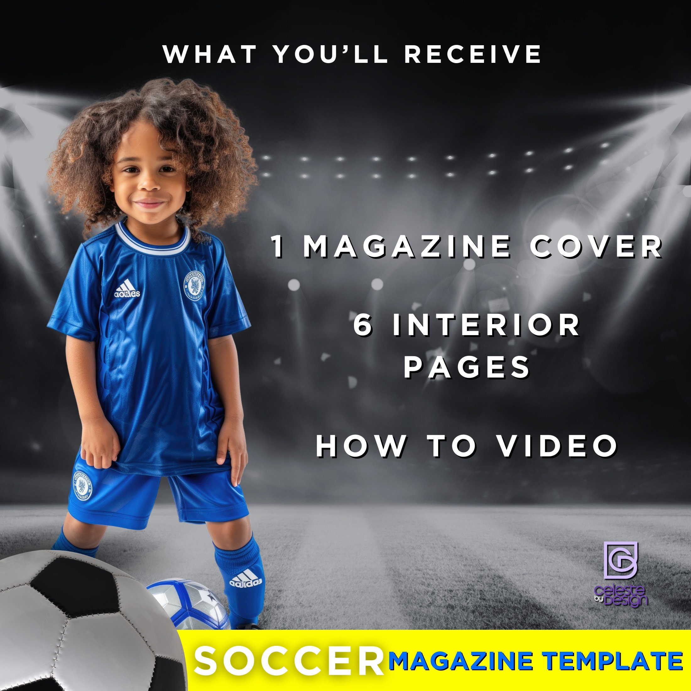 DIY Sports Magazine Template Soccer Graduating Senior Celebrate ...