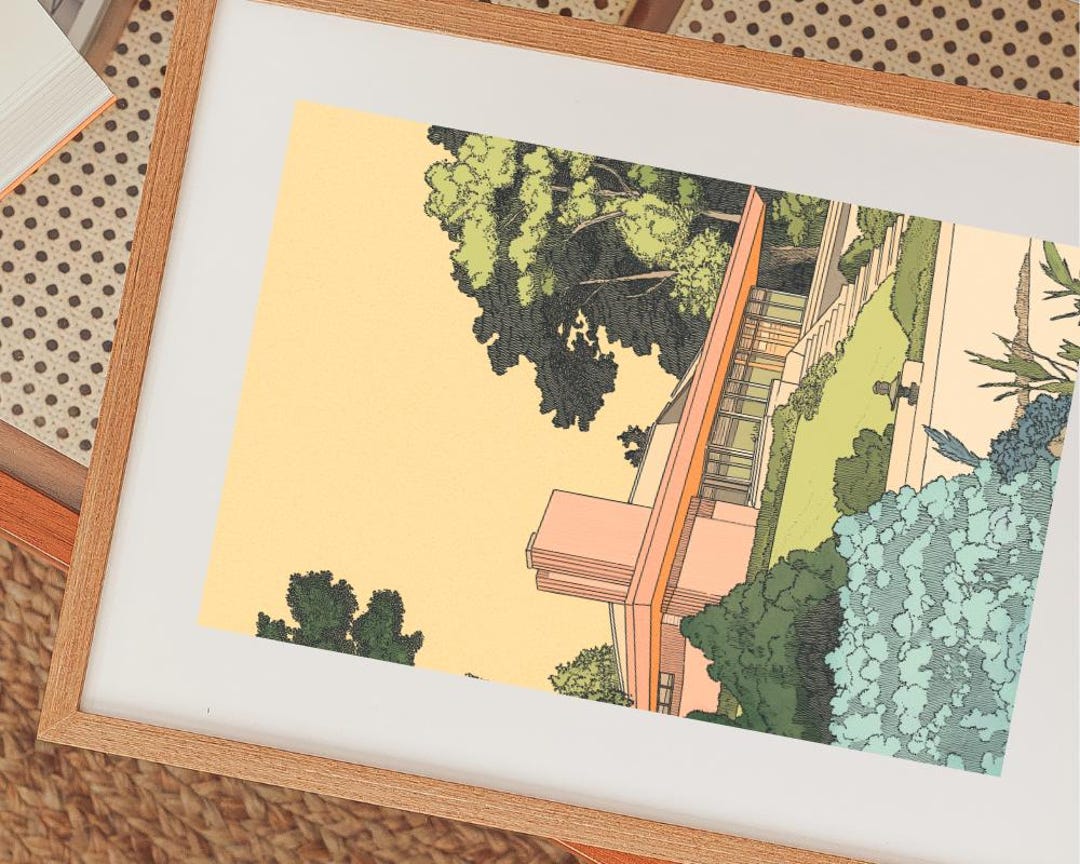 Frank Lloyd Wright Printable Art Bauhaus Art Nouveau Digital Poster Mid ...