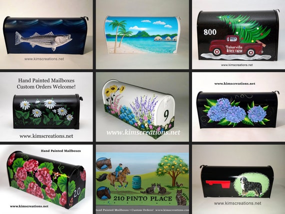 Custom Hand Painted Mailboxes Made-to-order and Priced - Etsy