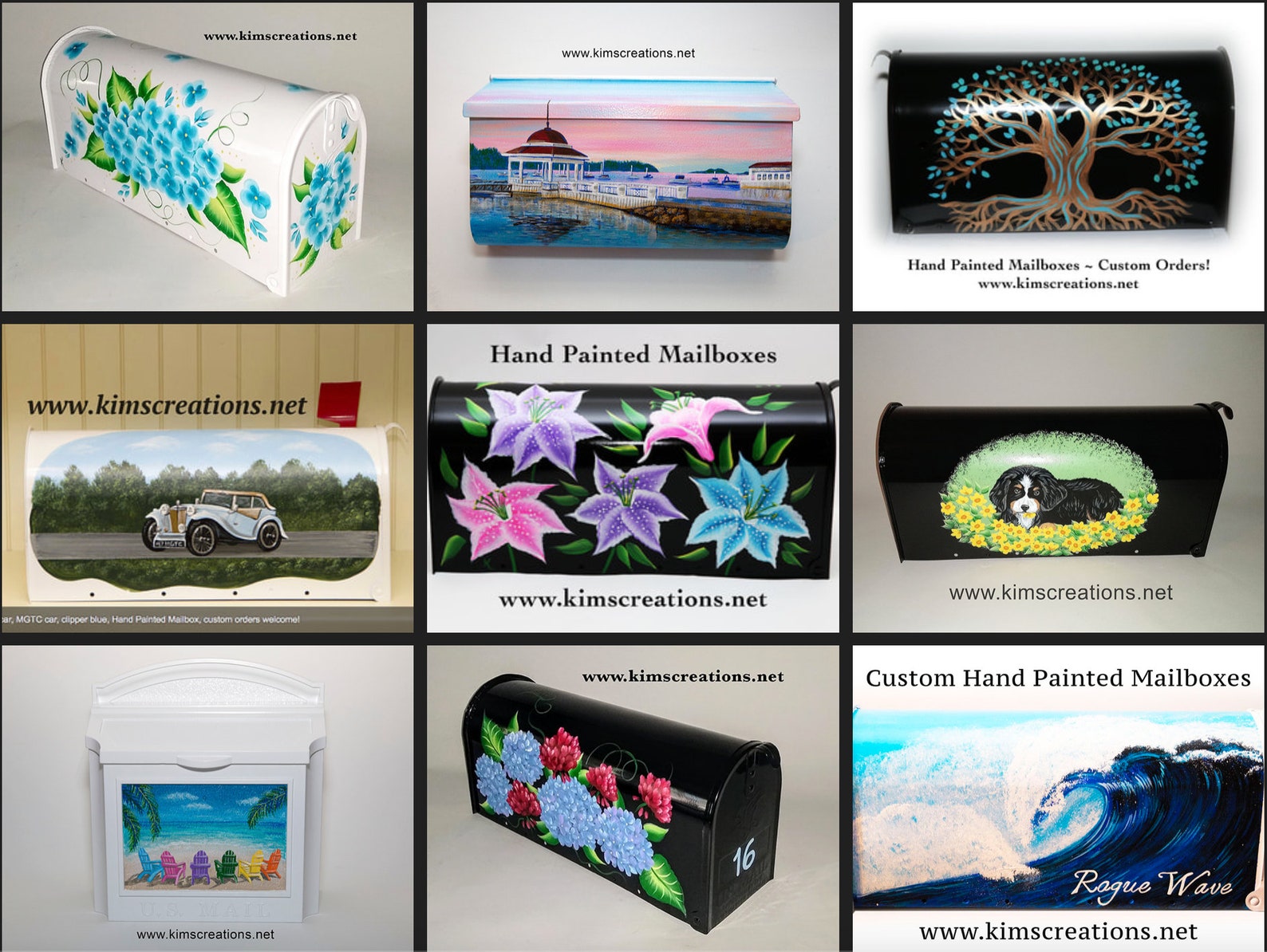 Custom Hand Painted Mailboxes Made-to-order and Priced - Etsy