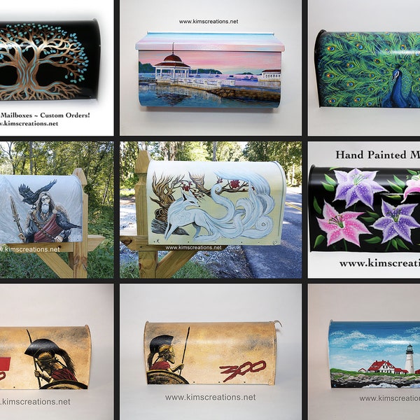 Hand Painted Mailboxes - Etsy