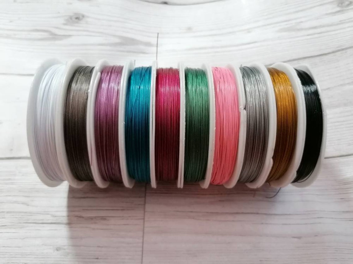 Tiger Tail Beading Wire 0.45mm Nylon Coated Wire Stainless - Etsy