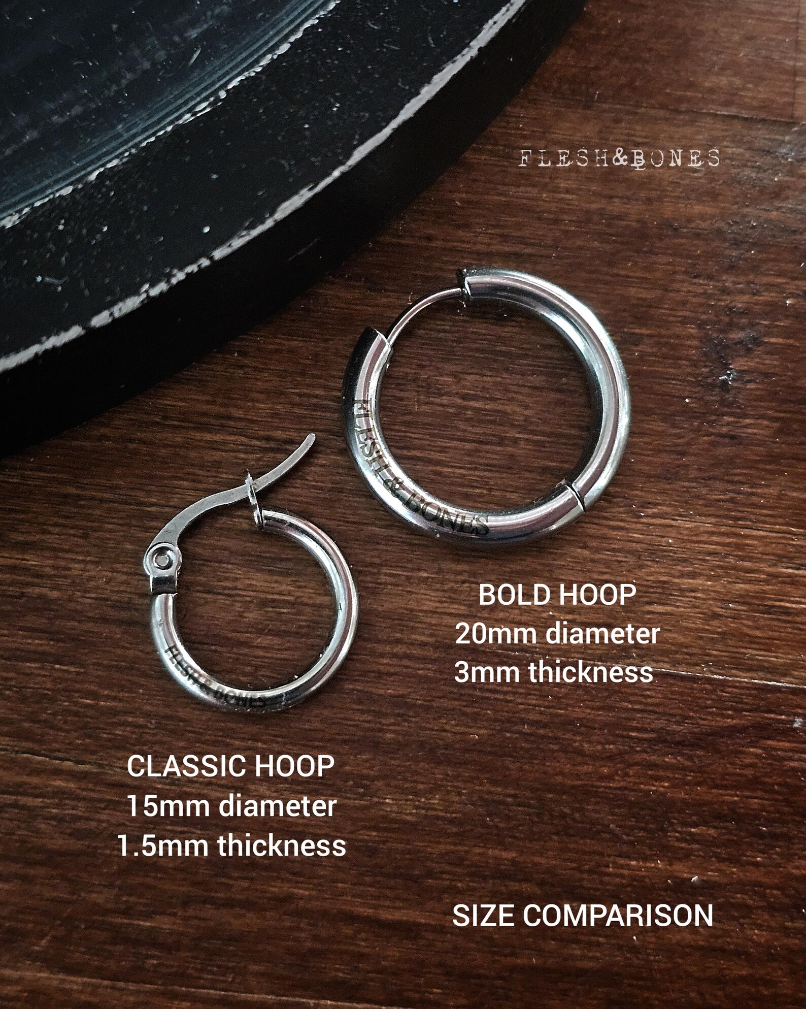 BOLD PULSE Mono-earring, Thick Hoop, Stainless, No Allergy - Etsy