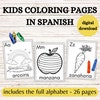 Páginas para colorear del alfabeto español para niños / 26 páginas para ...
