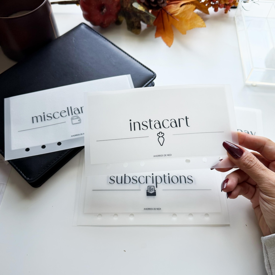 Custom Handmade Cash Envelopes With Icon | A6 and A7 Budgeting ...