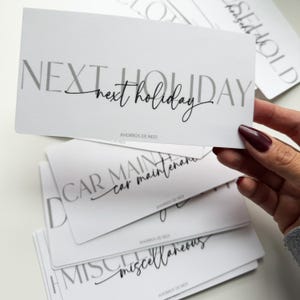 Custom Personalized Double Font A6 Cash Envelope Inserts | Matte Vellum ...