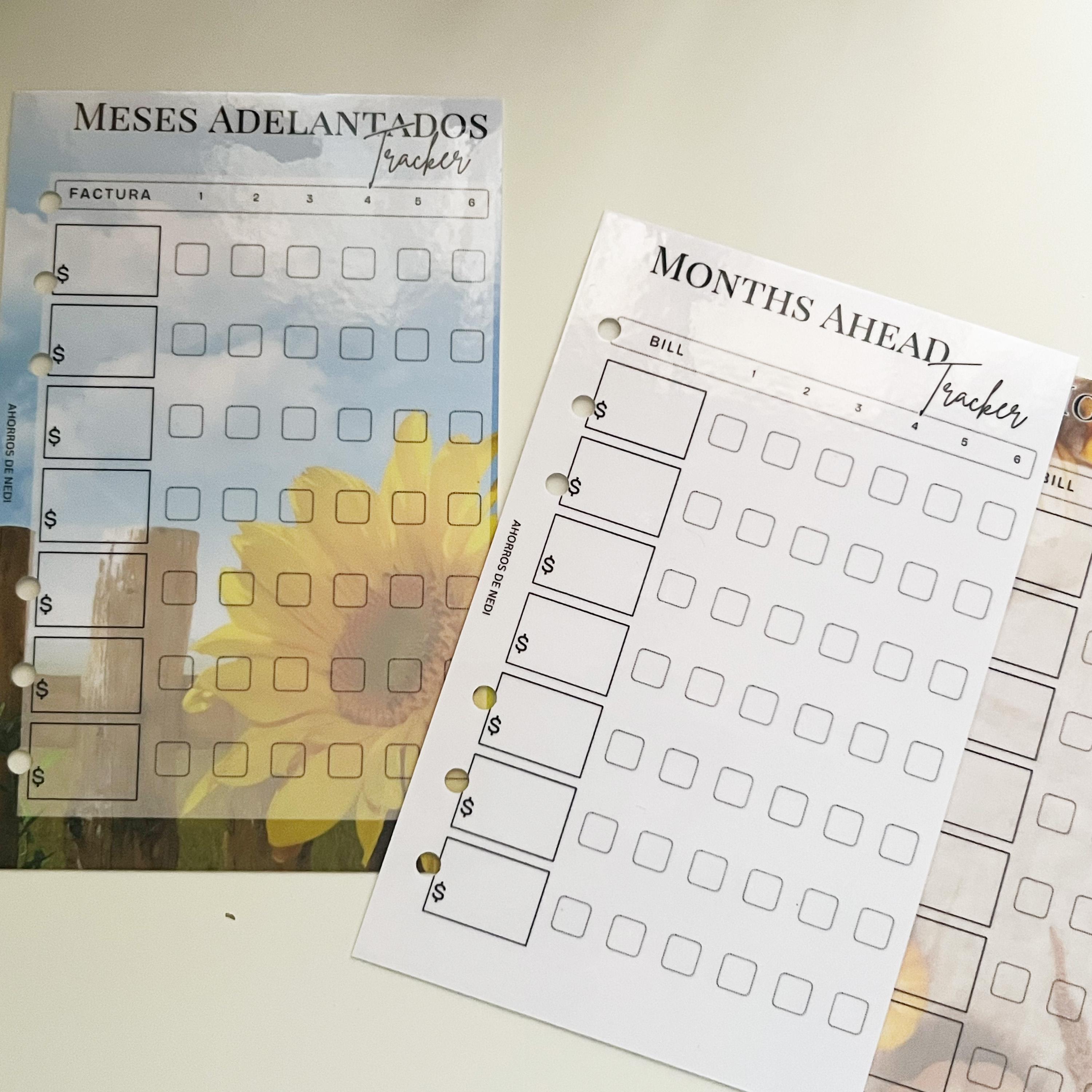Months Ahead Tracker | A6 Dashboard | Bill Pay | Budgeting Insert ...