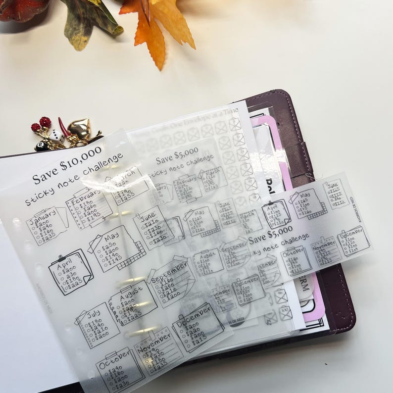 Sticky Note Savings Challenge | Custom Goal Savings Tracker | Dashboard ...