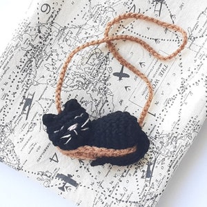Crocheted Sleeping Cat Car Charm: Handmade Hanging Decoration - Etsy